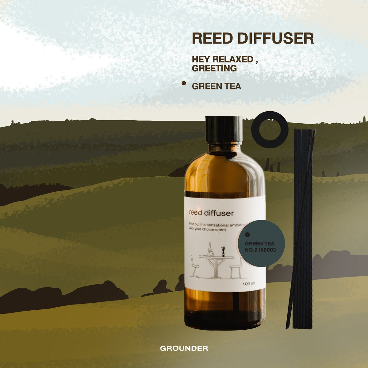 Green tea reed diffuser – GROUNDERBKK